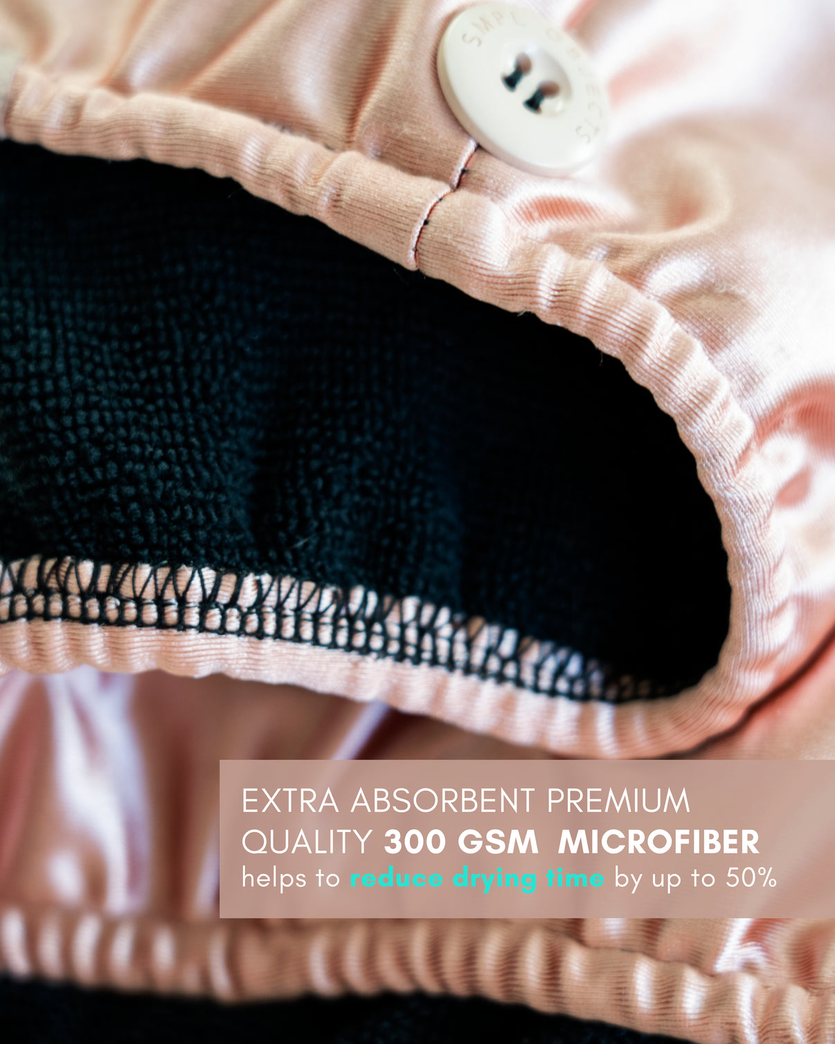 Double-Layer Microfiber Hair Wrap - Pink – SMPL OBJECTS
